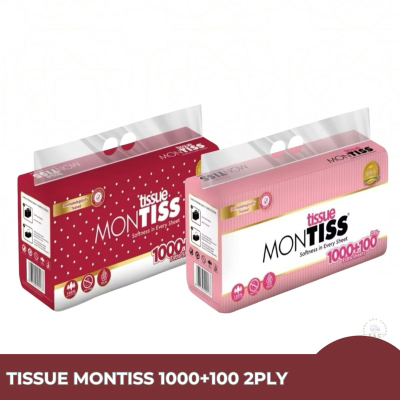 Jual Montiss Facial Tissue 1000 Sheets / MONTISS 1000 Sheets Facial ...