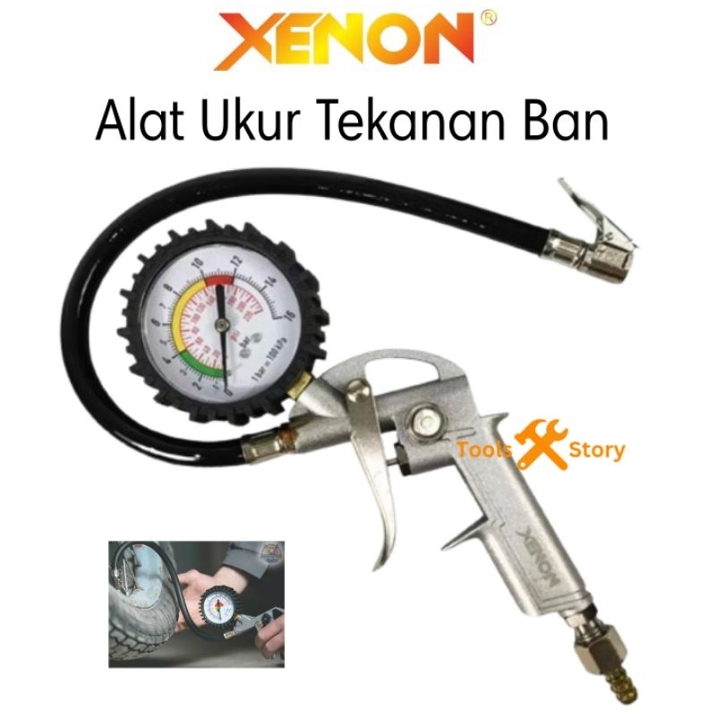 Jual XENON Alat Pengisi Isi Angin Ukur Tekanan Pompa Ban Tire Inflator ...