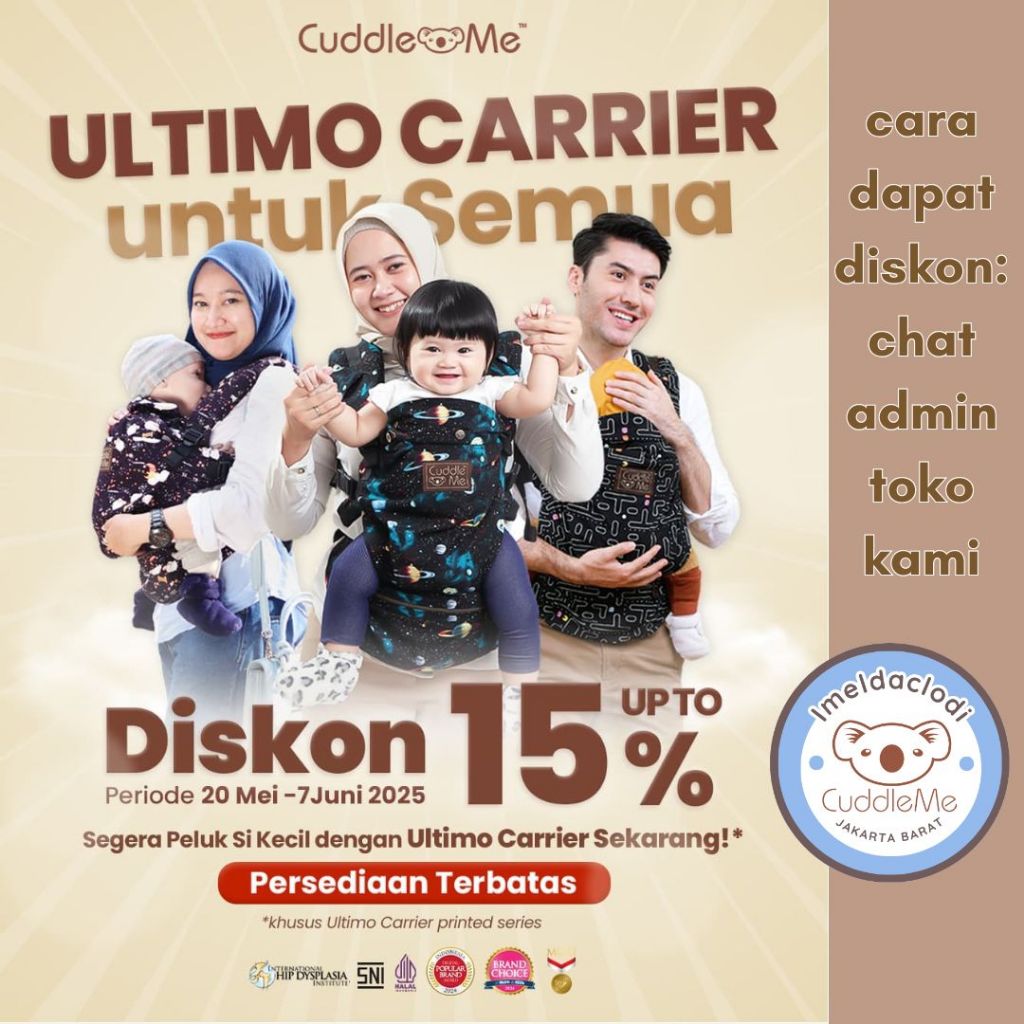 Jual CuddleMe Ultimo Carrier - Aero Carrier Gendongan Bayi 4 Posisi ...