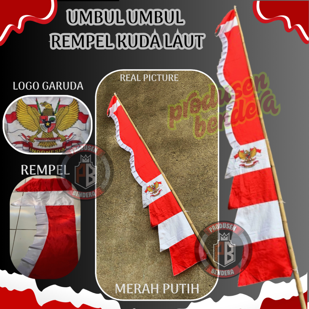 Jual BENDERA UMBUL UMBUL REMPEL KUDA LAUT | Shopee Indonesia