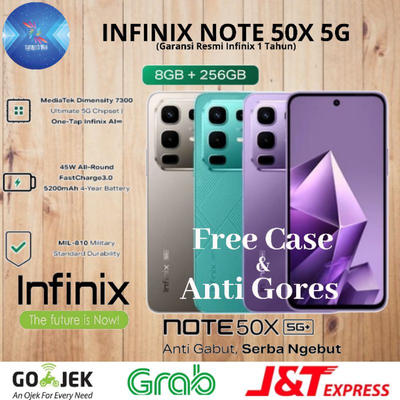 Jual Infinix Note 50X 5G Ram 8GB Memory 256GB 8/25GB Garansi Resmi Infinix 1 Tahun - New ...
