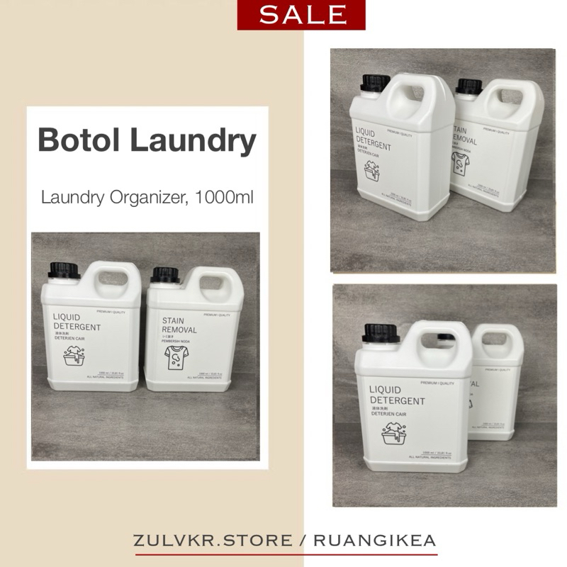 Jual [W1.01] Botol laundry aesthetic refill Botol Sabun Cair LAUNDRY ...