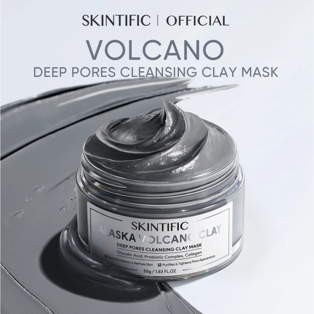 Jual Skintific Alaska Volcano Deep Pores Cleansing Clay Mask | Shopee ...
