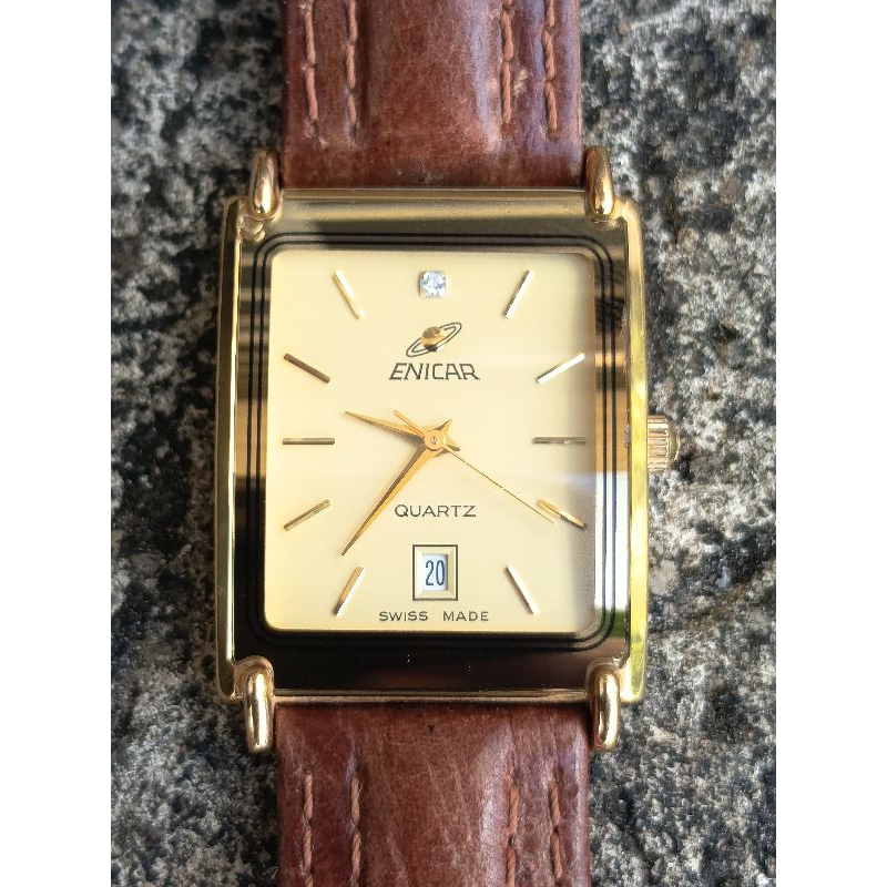 Jual Jam Preloved All Original ENICAR Of Switzerland Quartz 956.8832M ...
