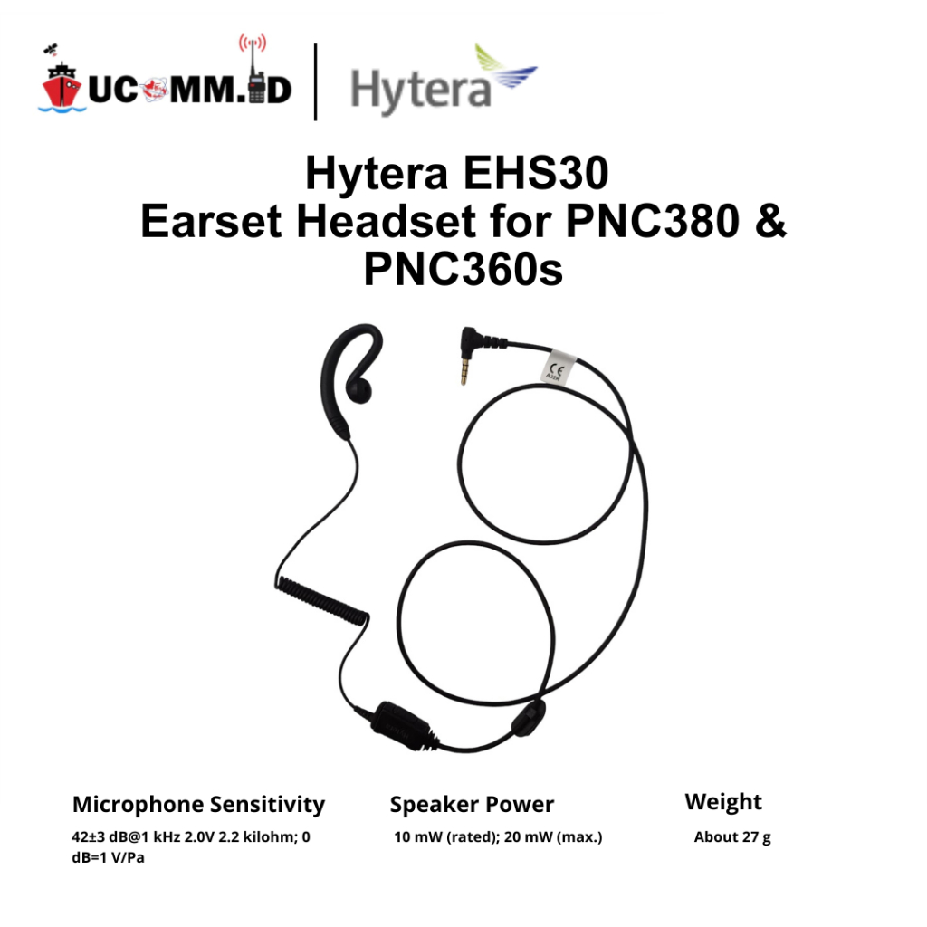 Jual Hytera EHS30 Earset Headset for HT PNC380 & HT PNC360s | Shopee ...