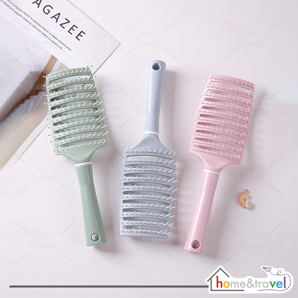 Jual HOVELSHOP Sisir Rambut Wanita Kotak Jumbo Anti Kusut Rontok Soft ...