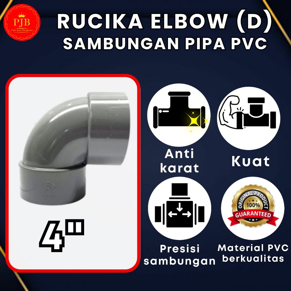 Jual MERDEKA SALE RUCIKA ELBOW / KNEE (D) 90 DERAJAT SAMBUNGAN FITTING ...