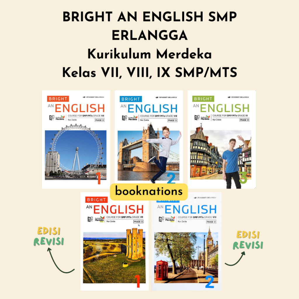 Jual Buku Bahasa Inggris BRIGHT AN ENGLISH Kelas 7 8 9 SMP ERLANGGA Kurikulum Merdeka | Shopee ...