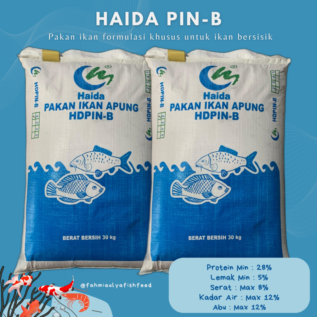 Jual (PAKET 10 KG ) PAKAN IKAN HAIDA PIN-B -2 -3 Pakan ikan patin ...
