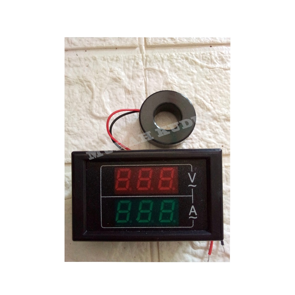 Jual VOLT METER DIGITAL AC 220V+120A (2X0,36) 100A | Shopee Indonesia