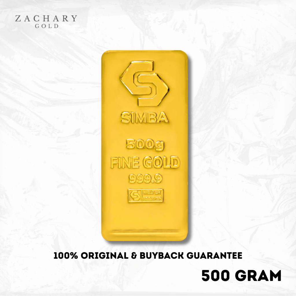 Jual SIMBA Logam Mulia Emas 500 Gram Cast Bar - LM Batangan Sertifikat ...