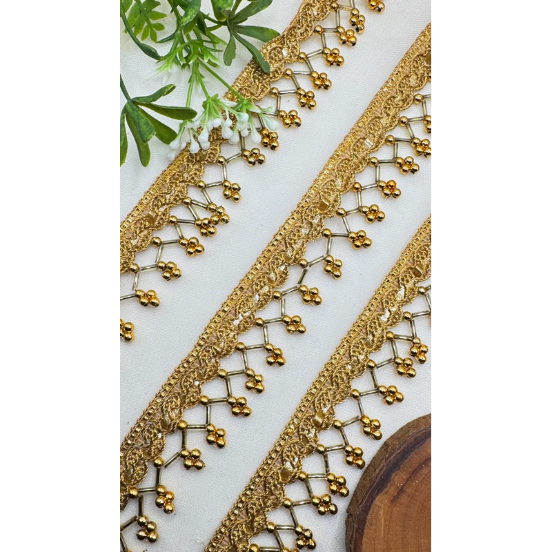 Jual variasi renda juntai rumbai baju bodo harga per meter | Shopee ...