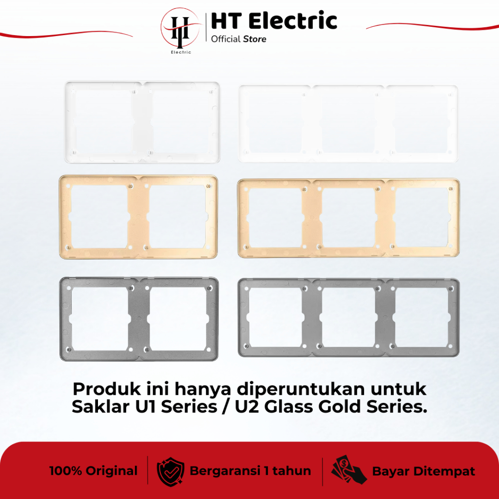 Jual HT Electric - Frame Saklar Premium 2 dan 3 Gang Stop Kontak ...
