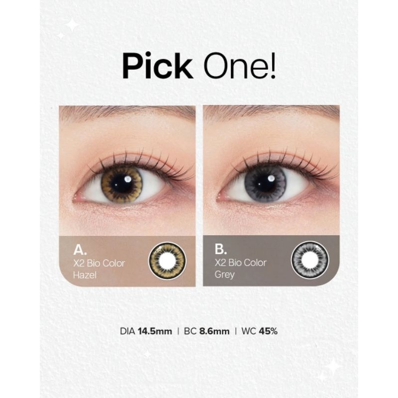 Jual X2 Bio Colour - softlens normal warna gelap bahan ocufilcon A ...