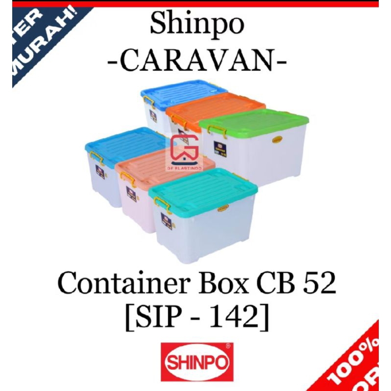 Jual Container Box Caravan CB 52 Shinpo 142 52 Liter Multi Box - Via ...