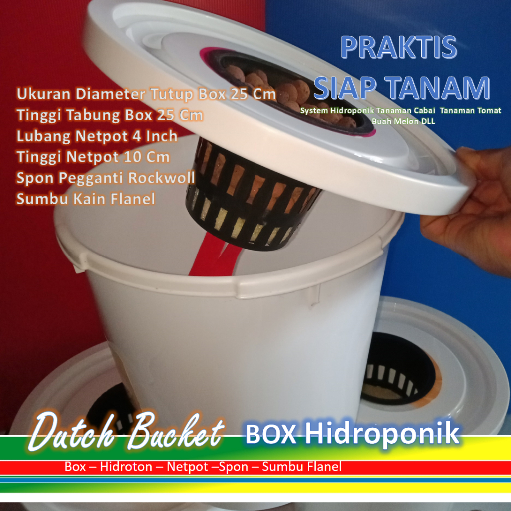 Jual Pot Tanaman Hidroponik - Box Hidroponik Dutch Bucket Tanaman ...