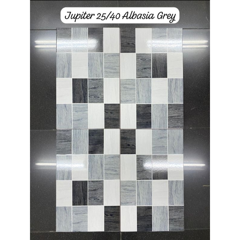 Jual Keramik Dinding 25x40 Glosy Jupiter Albasia Grey | Shopee Indonesia