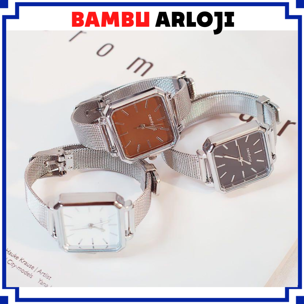 Jual BAJ JAM TANGAN WANITA ANALOG CASUAL CANDY CAT SEGI RANTAI PASIR ...