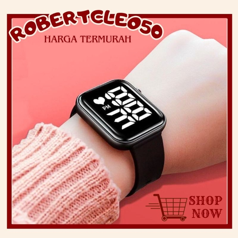 Jual Jam tangan digital anti air rubber electronic jam tangan LED pria ...