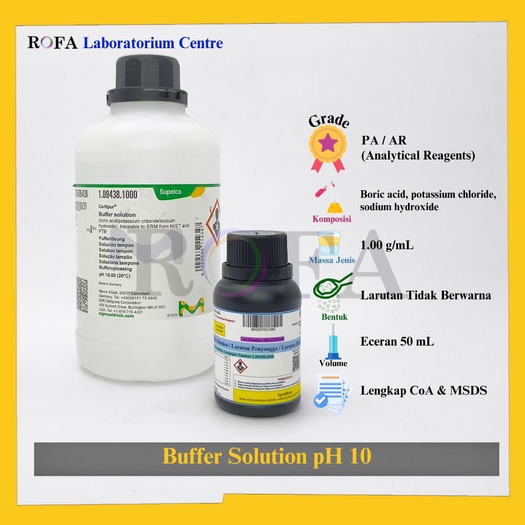 Jual Larutan Buffer / Buffer Solution / Larutan Penyangga / Larutan Dapar pH 10 Pro Analisis ...