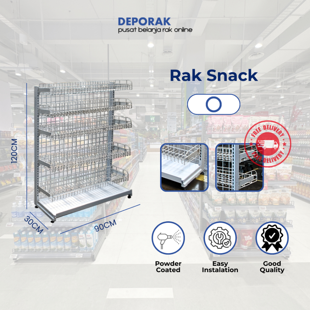 Jual Rak Snack / Rak Chiki / Rak Warung / Rak Display Gondola / Rak ...
