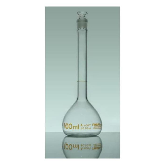 Jual Labu Ukur Clear 1000 ml Glass Stopper Volumetric Flask IWAKI class A #5640-1000 | Shopee ...
