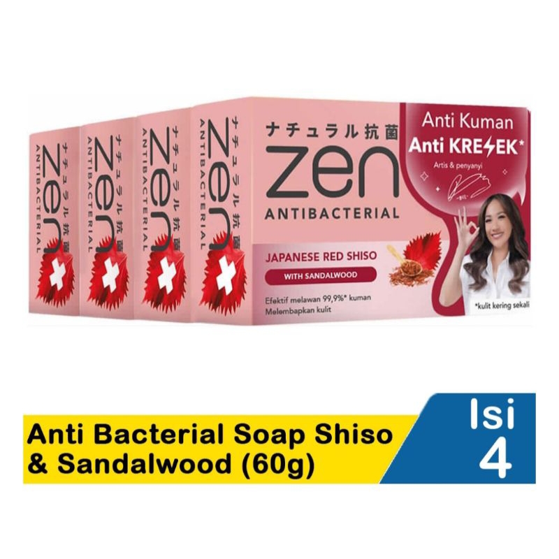 Jual ZEN SABUN BATANG ISI 4 PCS ( 4X60 GRAM) | Shopee Indonesia