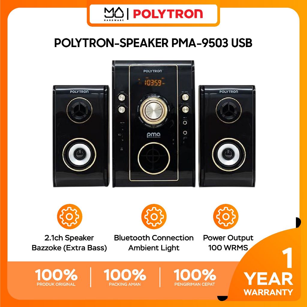 Jual POLYTRON Multimedia Speaker PMA 9503 /-FMBG | Shopee Indonesia