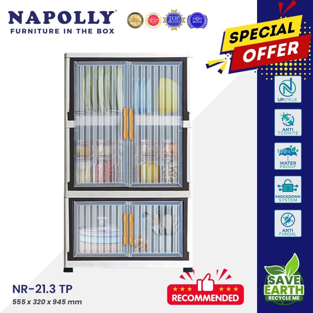 Jual Napolly Lemari/Rak Piring 3 Susun NR 21.3 Rak Serbaguna/Minimalis ...