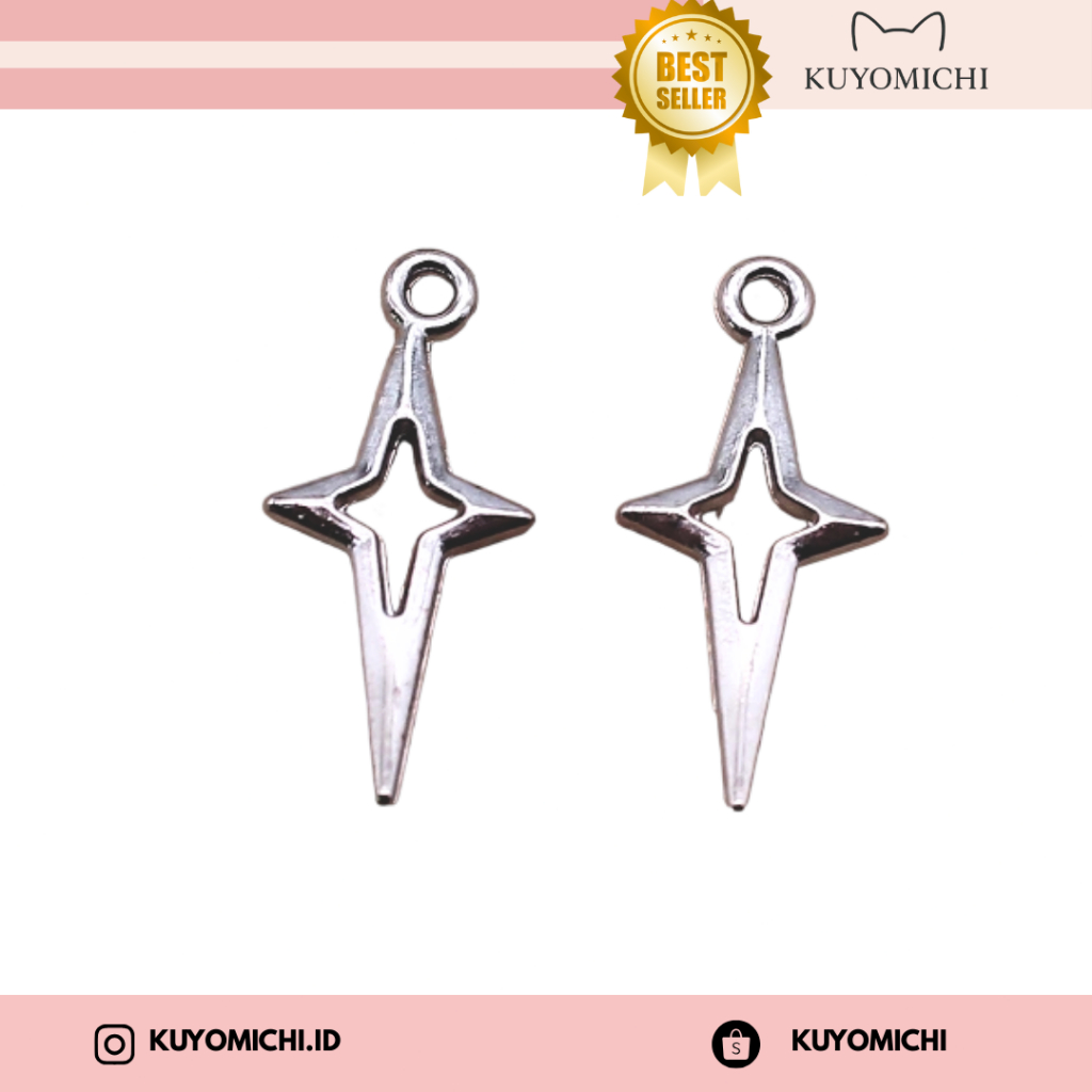 Jual Charm Bintang / Sparkle Star Besi Premium Aksesoris Besi Charm ...