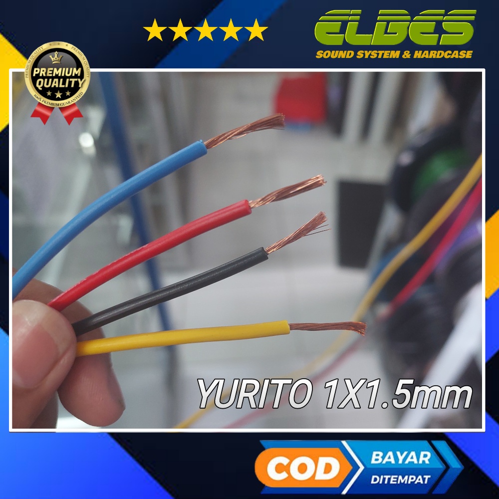Jual Kabel serabut 1x1,5 mm YURITO eceran per meter tembaga asli 1x1 ...