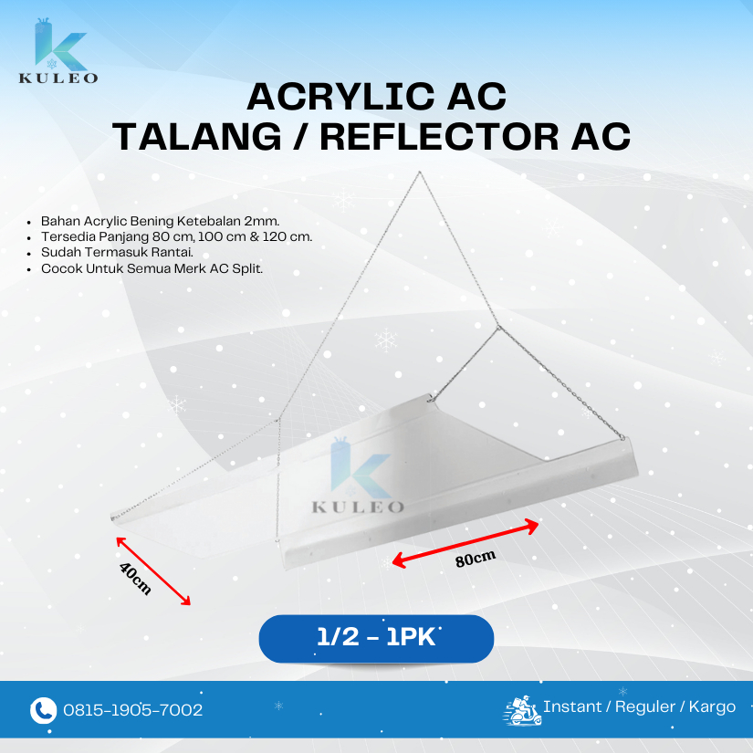 Jual Talang AC 1PK / AC Reflector / Akrilik AC - Penahan Angin AC 1pk ...