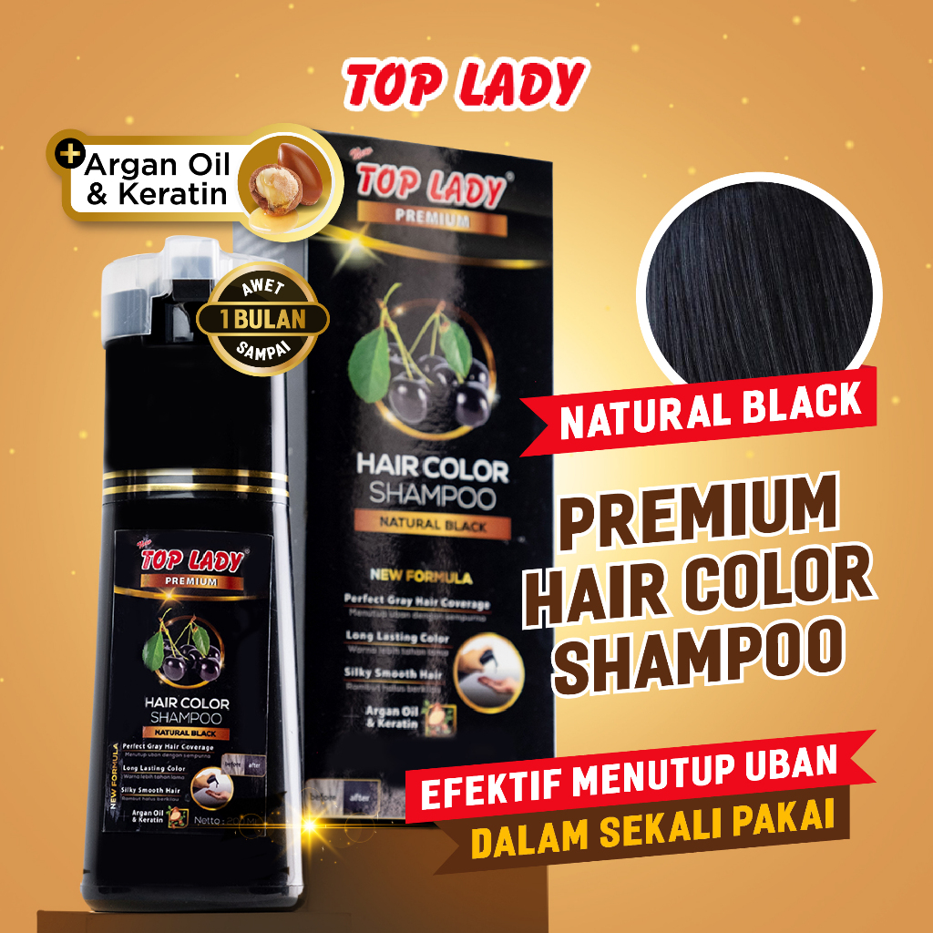 Jual TOP LADY Shampoo Uban BOTOL NEW Premium Hair Color Semir Rambut ...