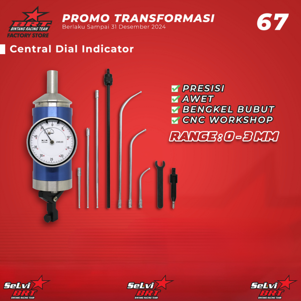 Jual IZZI ALAT UKUR CENTER DIAL INDICATOR BRT P5091 0-3MM ALAT UKUR ...