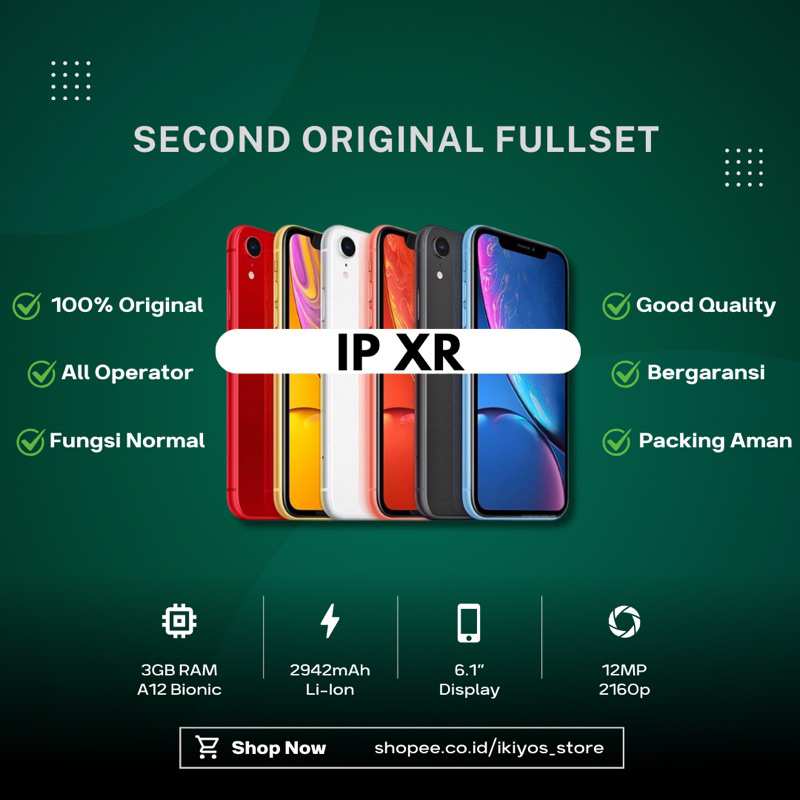 Jual XR 64gb 128gb 256gb All Operator Mulus Fullset | Shopee Indonesia
