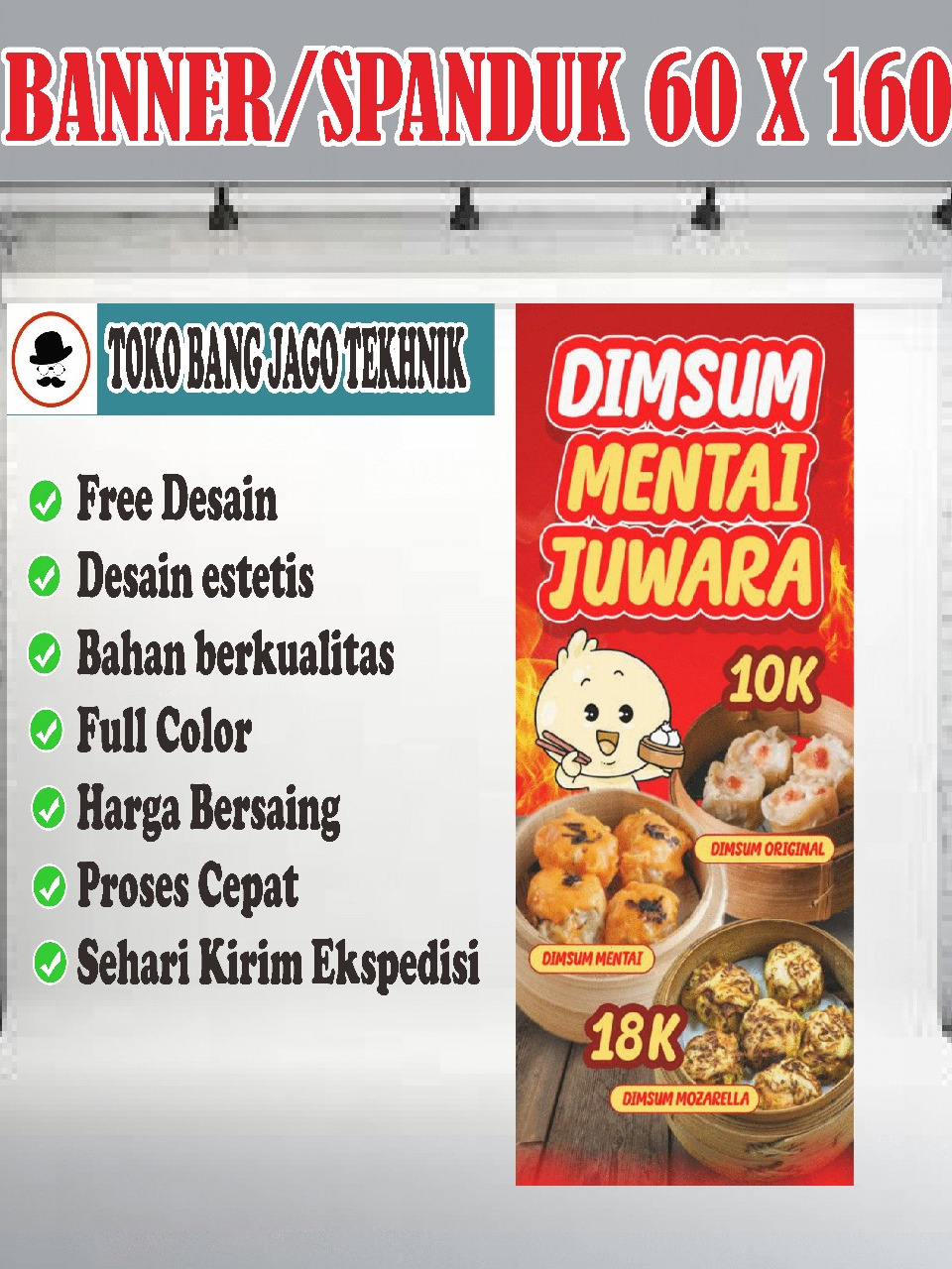 Jual Spanduk/Banner/baliho/desain gratis/stiker/banner berdiri/spanduk ...