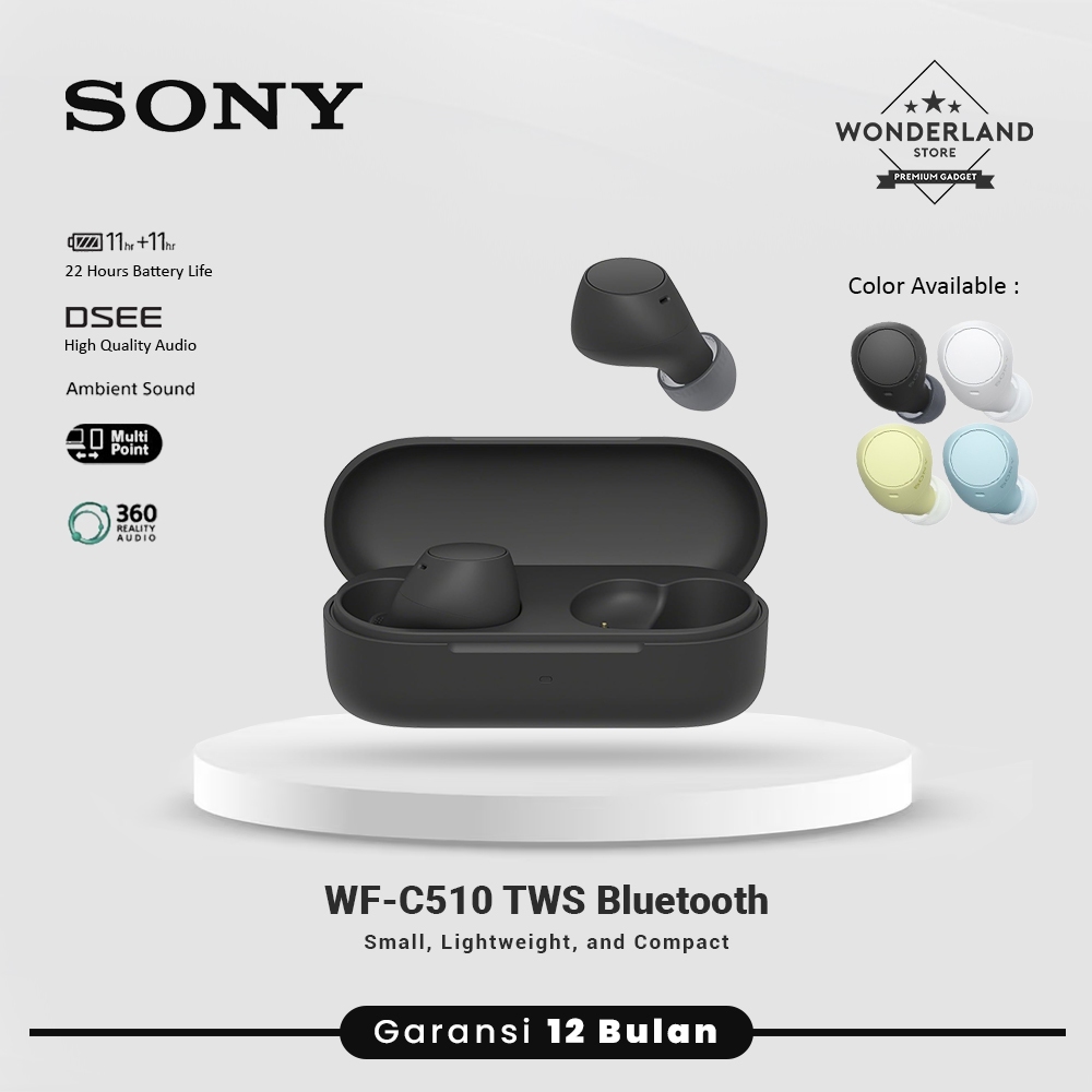 Jual Sony WF-C510 TWS Bluetooth, Multiple Connection, Ambient Sound, Battery 11h, Faster Quick ...
