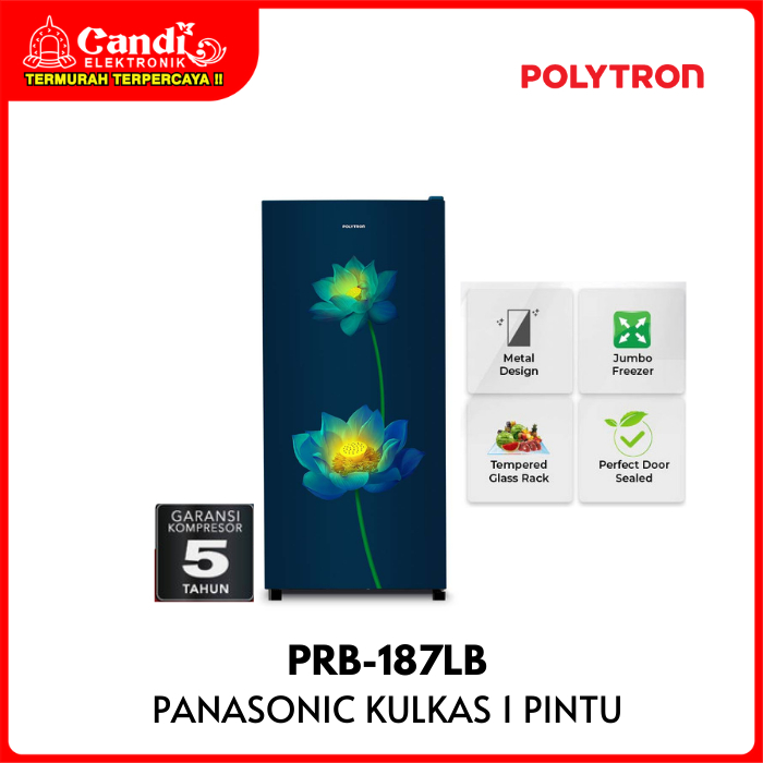 Jual POLYTRON Kulkas 1 Pintu 180 liter Kapasitas Gross PRB 187 LB ...