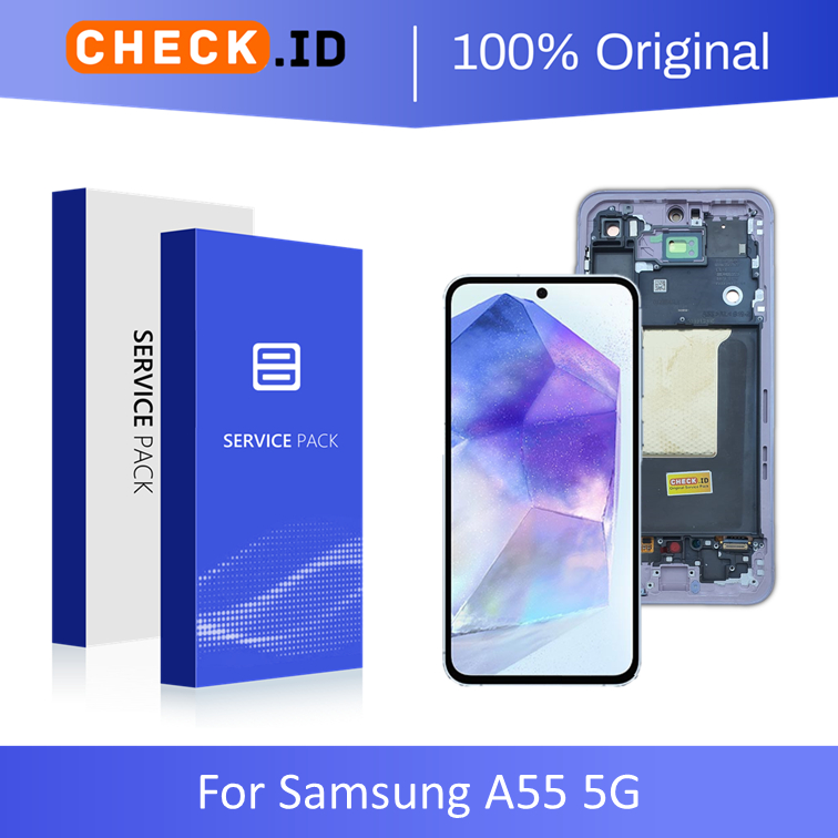 Jual [ CHECK.ID ] AMOLED LCD + FRAME SAMSUNG A55 5G SM-A556E ORIGINAL ...