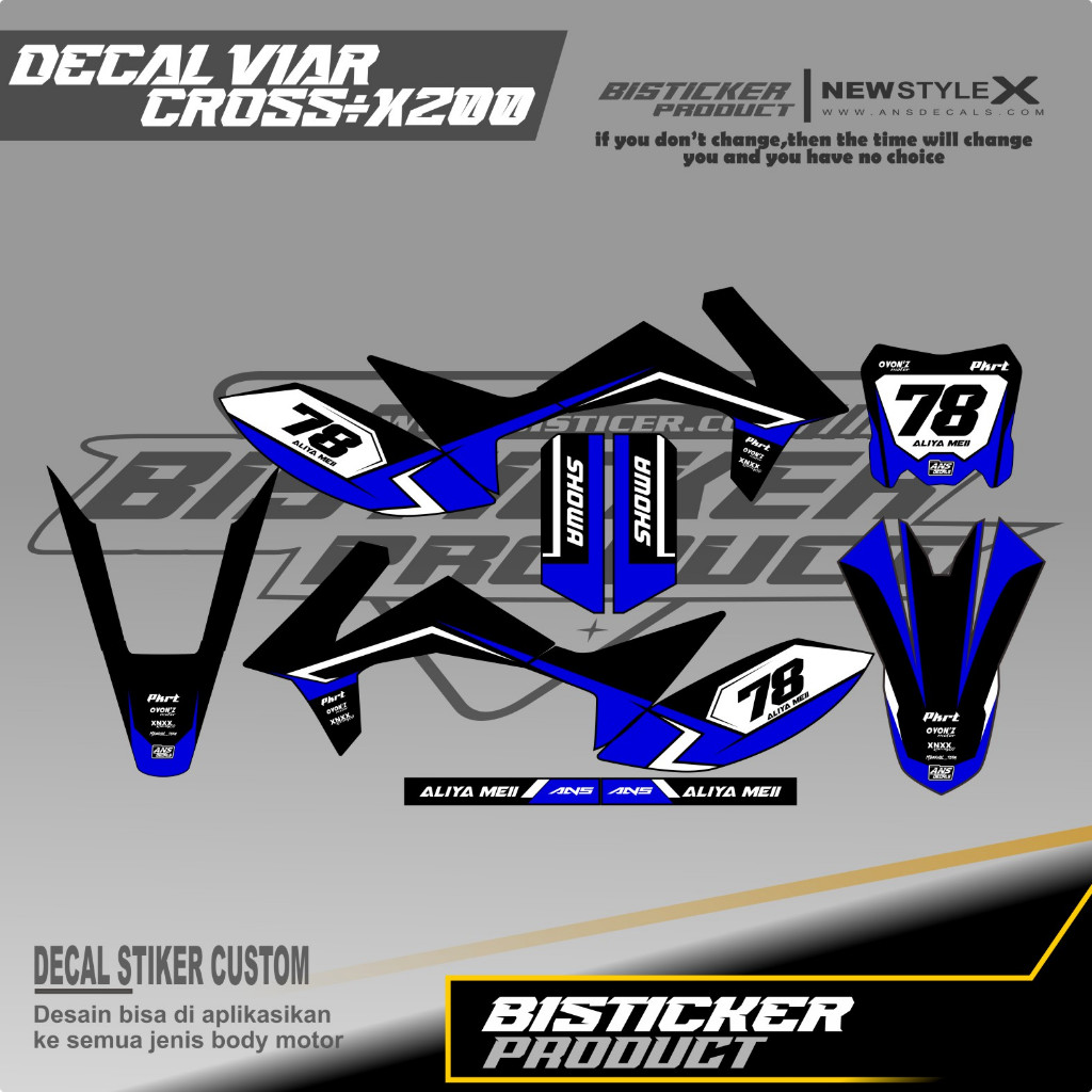Jual Decal Viar X Cross 150 Terbaru Full Body Decal Viar X Cross 200 GT ...