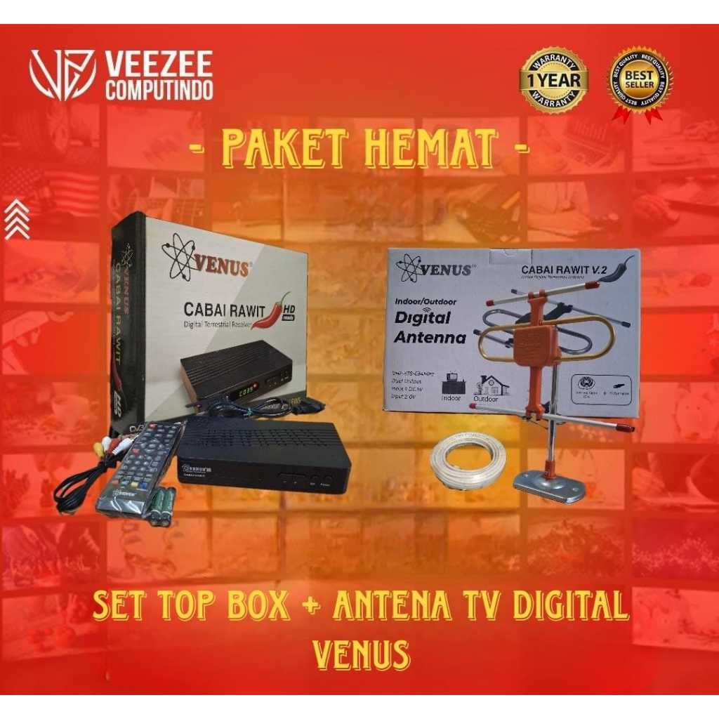 Jual Set Top Box Antena TV Digital Venus Cabai Rawit V.2 | Shopee Indonesia