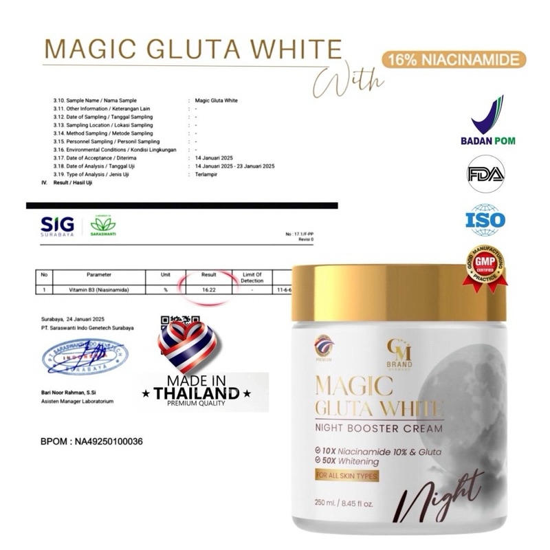 Jual MAGIC GLUTA WHITE THAILAND | Shopee Indonesia