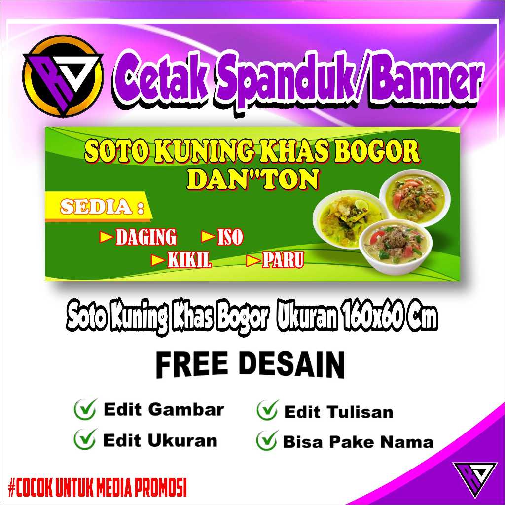 Jual SPANDUK BANNER SOTO KUNING KHAS BOGOR | Shopee Indonesia