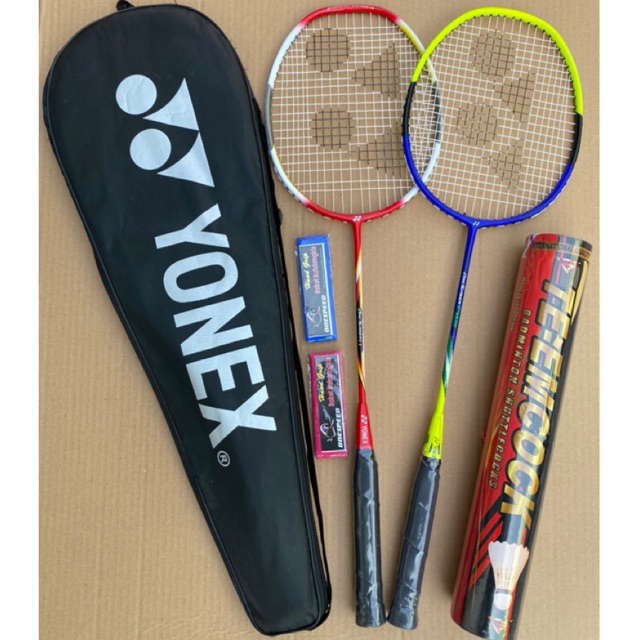 Jual Raket Badminton Komplit Model Langsungan 2 Raket Bulutangkis ...