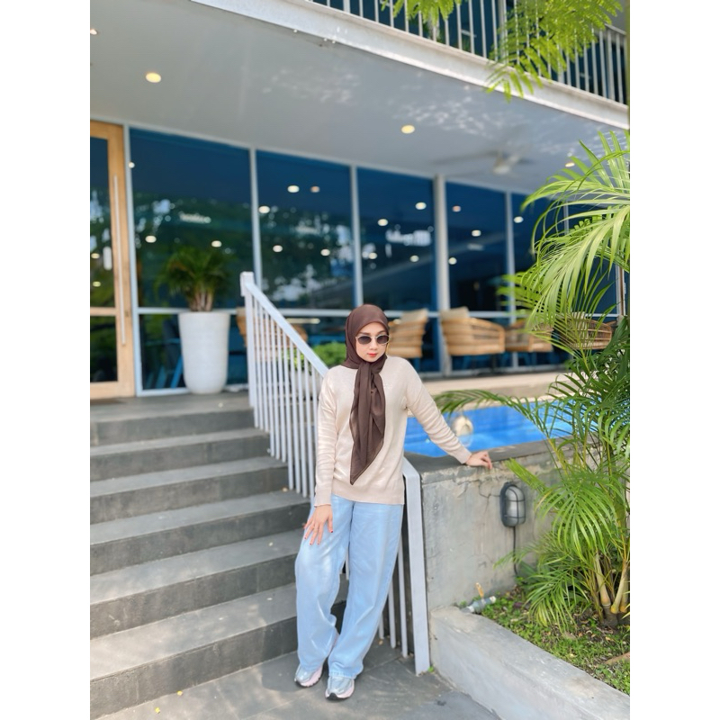 Jual Hijab segiempat Paris basic (BDC) | Shopee Indonesia