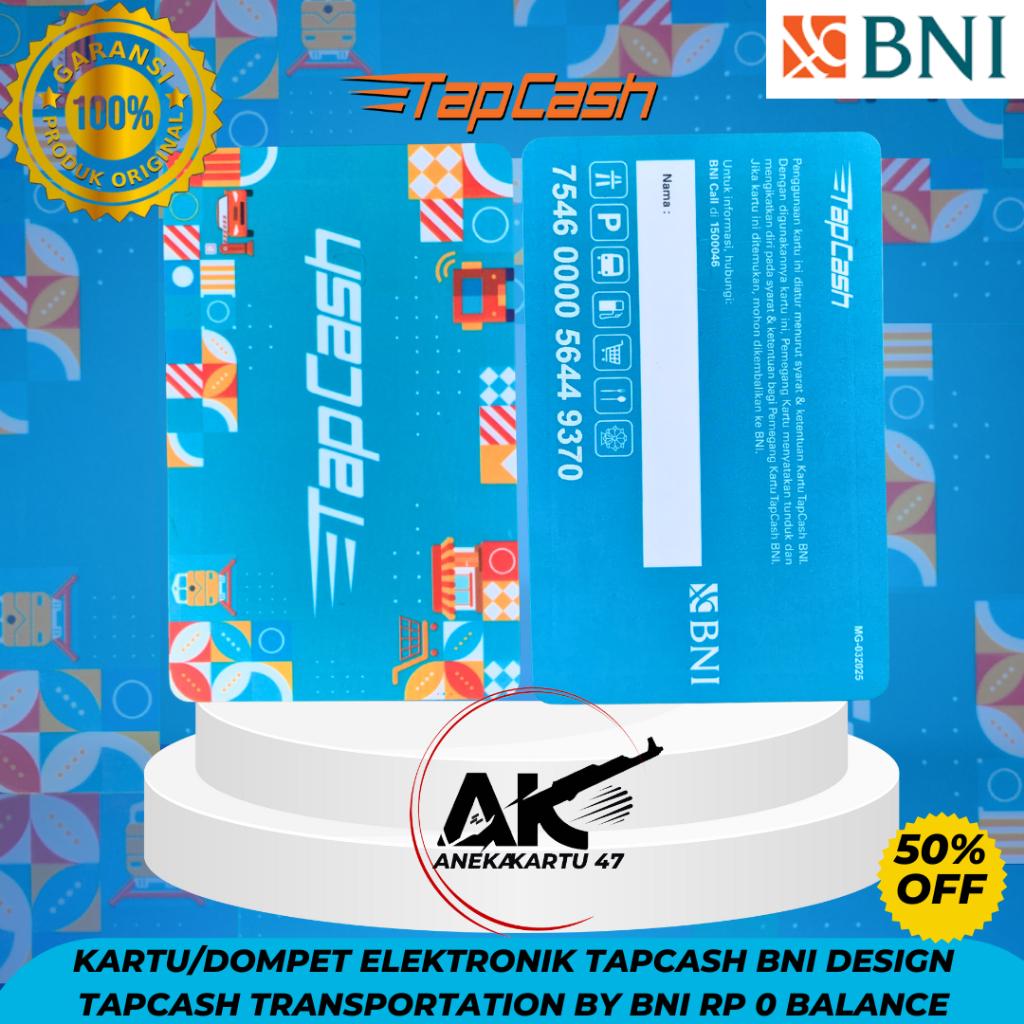 Jual Kartu Tapcash saldo 0 Bank BNI Multitransaksi E-toll KRL MRT Uang ...
