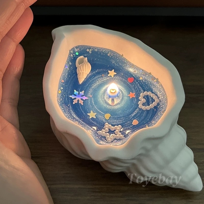 Jual Premium Conch Shell Fragrance Candle / Lilin Kerang Kerang Buatan ...