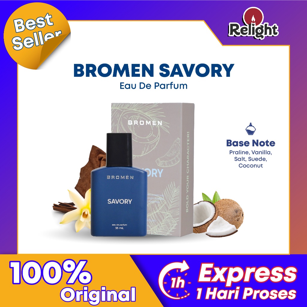 Jual BROMEN - Eau De Parfum Savory 35ml Parfum EDP Pria Aroma Manis ...