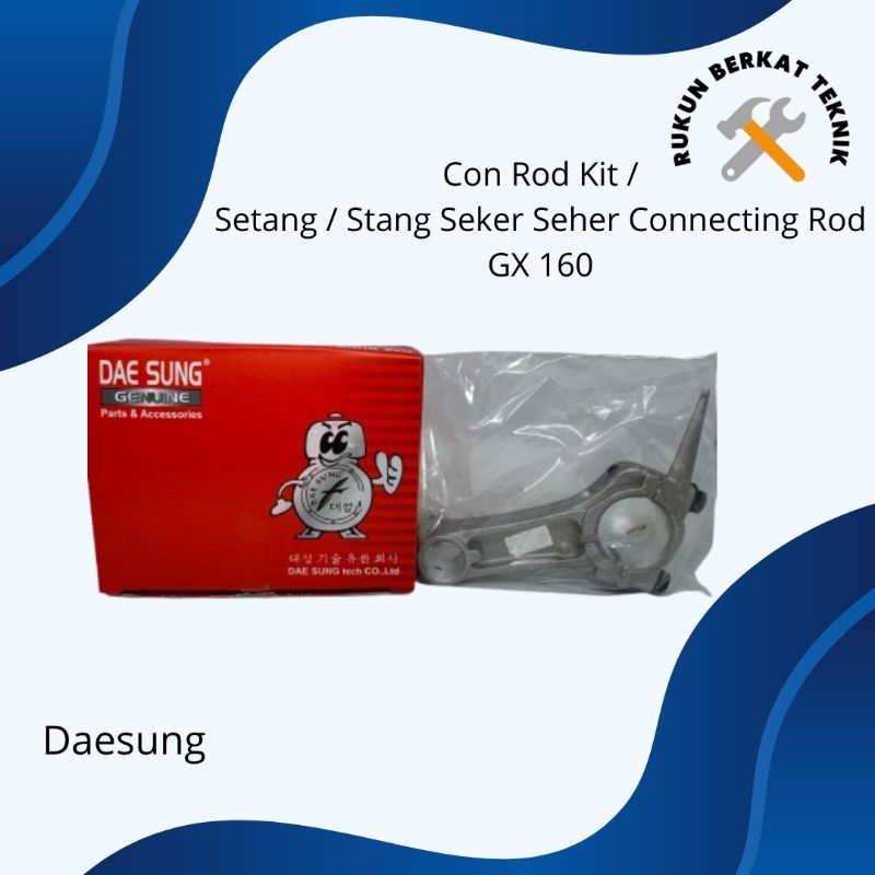 Jual Con Rod Kit Stang Seher Connecting Rod Assy GX 160 GX 200 Daesung ...