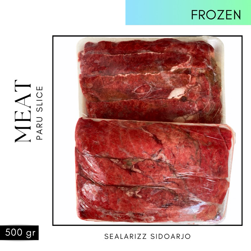 Jual Paru Sapi Mentah Slice / Beef Slice Lungs / Paru Grill Sukiyaki ...